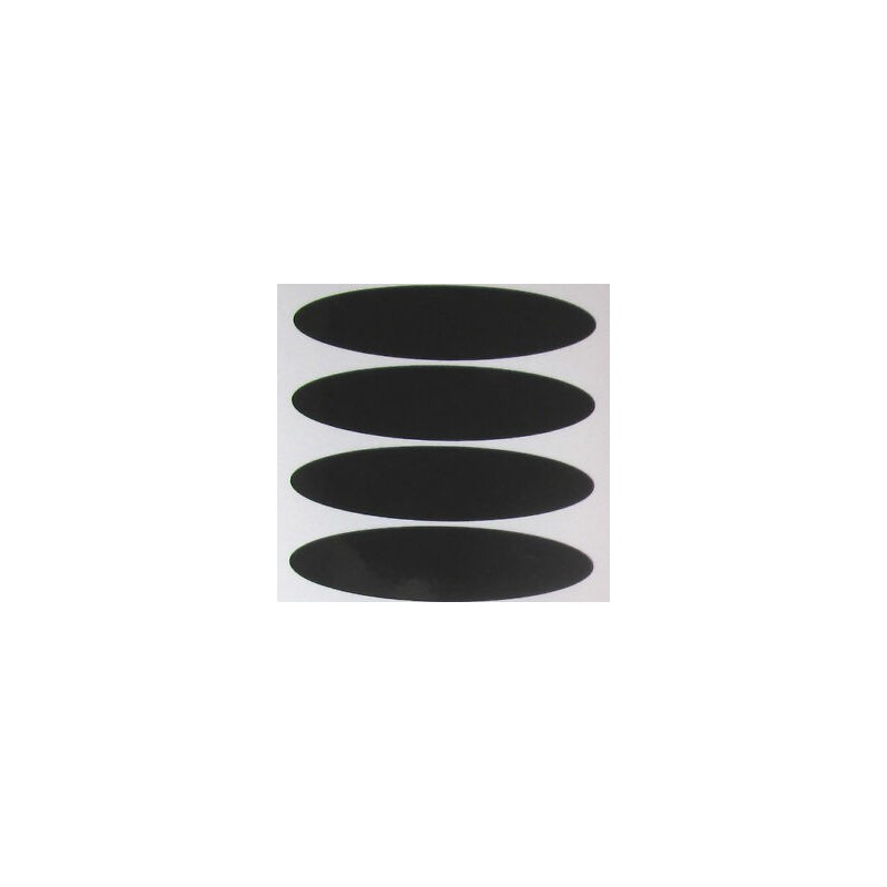 LOT DE 4 ADHÉSIFS NOIRS RÉFLÉCHISSANTS